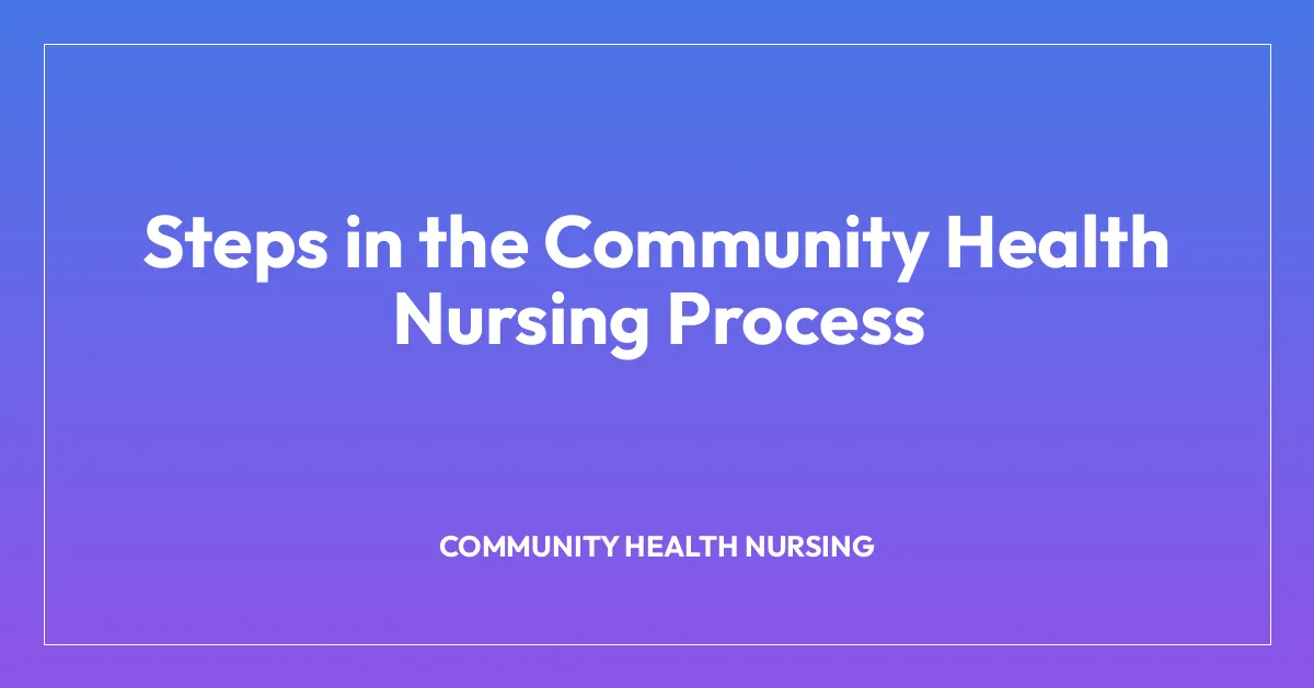 Community Health Nursing • BNS Institute